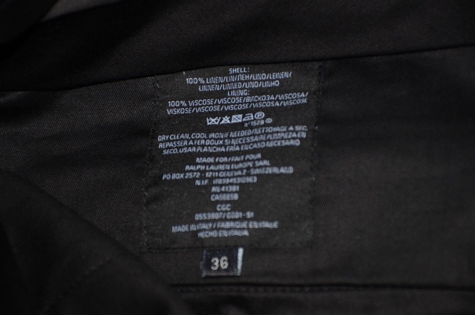Ralph Lauren Black Label Made in Italy 100% Linen Dress Pants | eBay