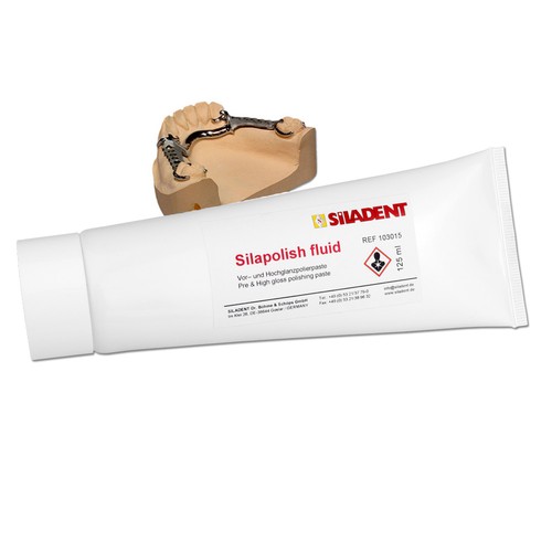 Dental lab Polishing denture Silapolish fluid Metal acrylic Siladent ...