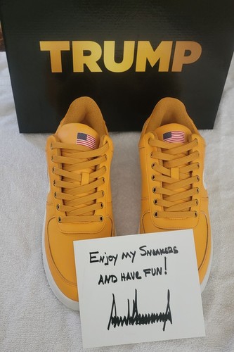 TRUMP AUTHENTIC BITCOIN CRYPTO PRESIDENT ORANGE LOW TOPS M11/W/W12.5 ...