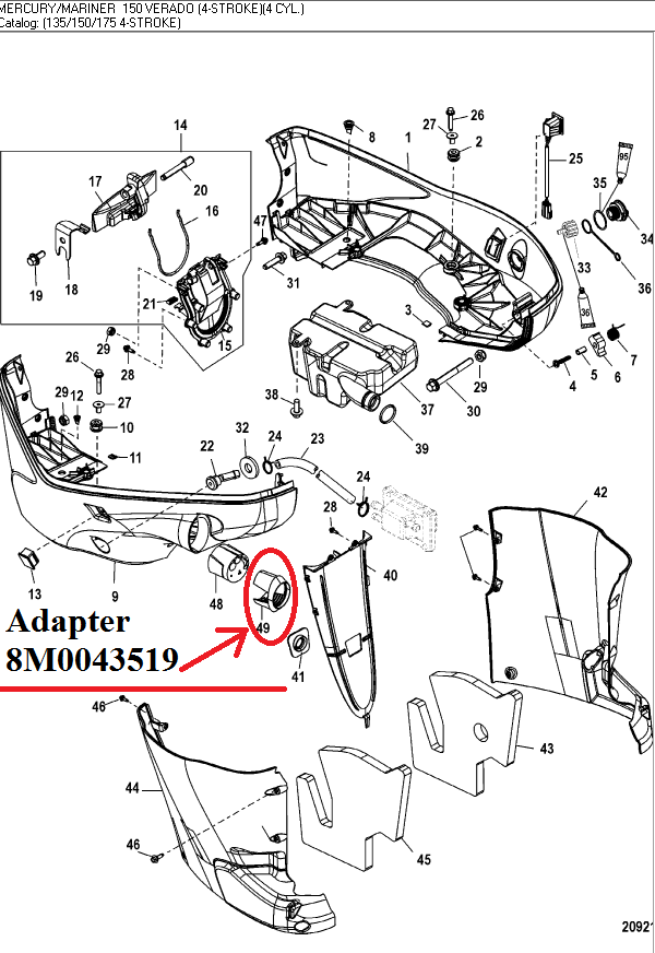 New OEM Mercury Rigging Hose Kit - 8M0149598 (825191A03) w/ VERADO ...