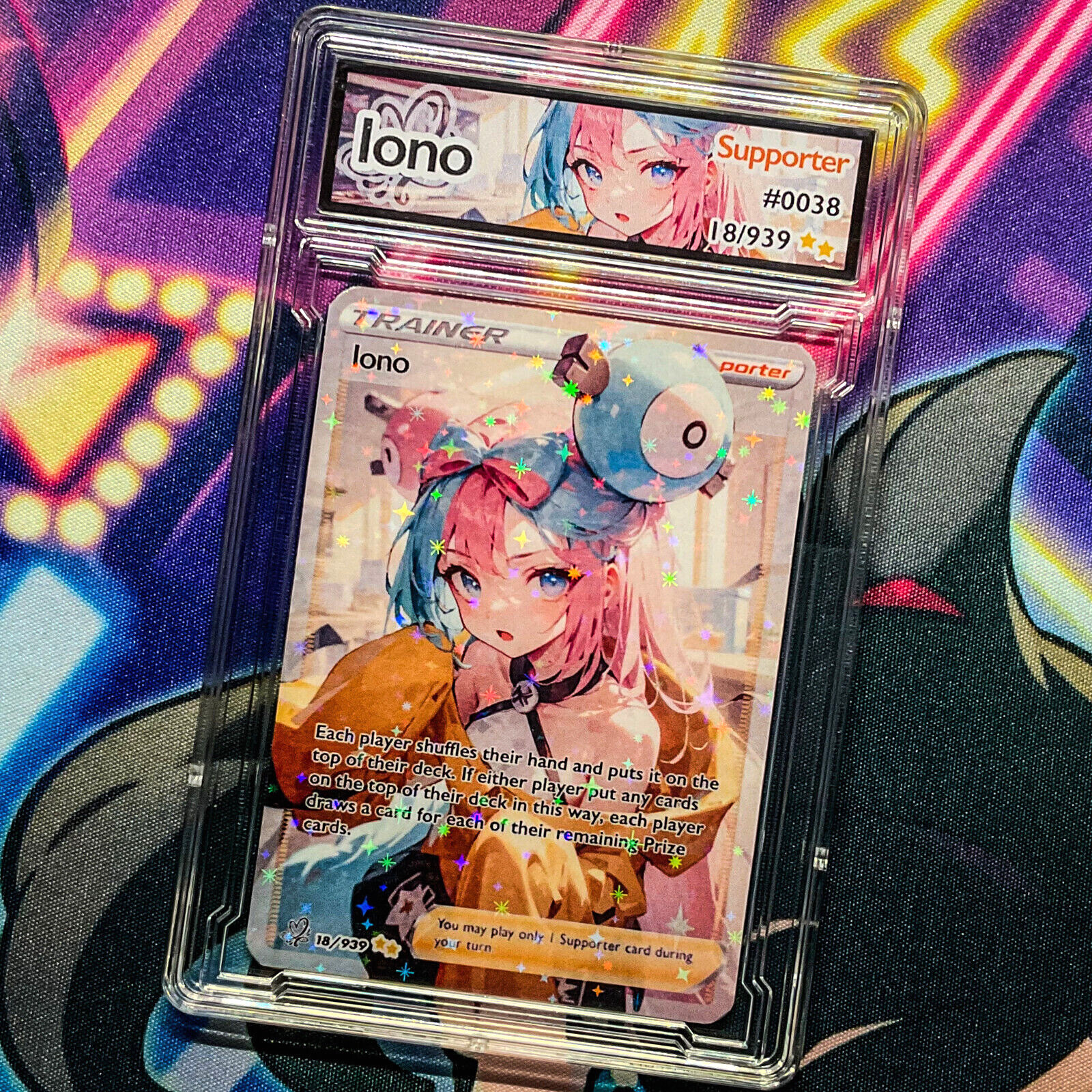 Iono Full Art Pokemon Goddess Story Custom Trading Card Anime Waifu ...