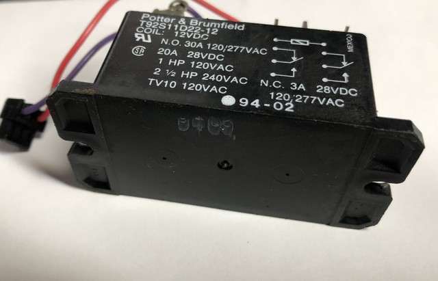 Potter & Brumfield T92s11d22-12 Power Relay DPDT 12v DC 30a for sale ...