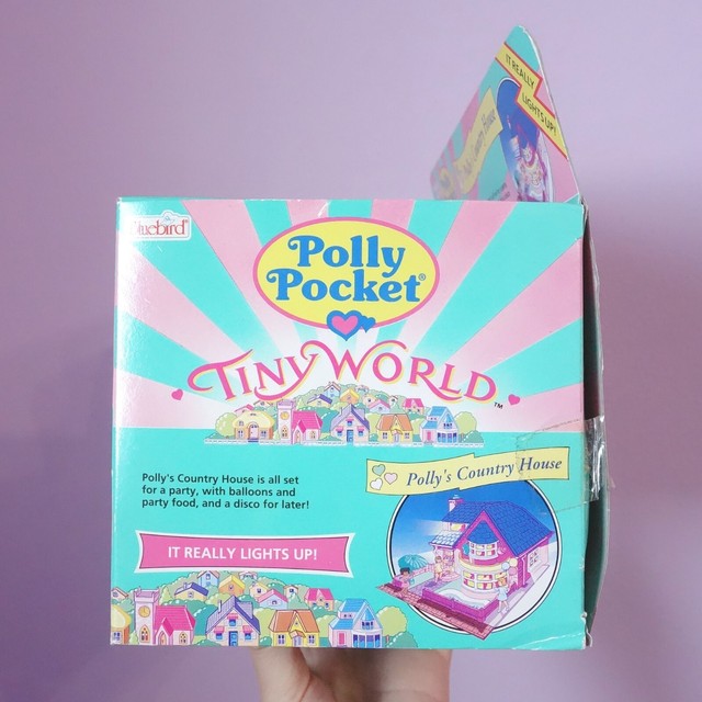 1993 Vintage Polly Pocket Bay Window House Building 2 Dolls Bluebird ...