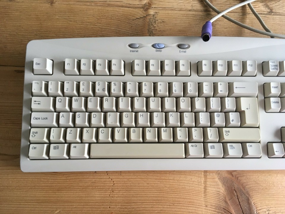 VINTAGE BTC 5126T Keyboard QWERTY Microsoft Grey | eBay