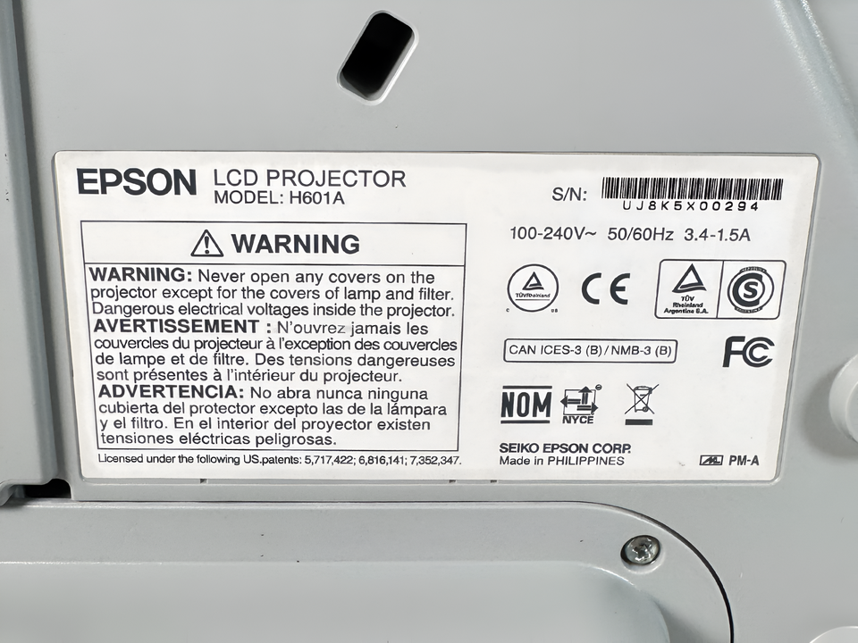 Ultra Short Throw Epson BrightLink 575Wi 3LCD Projector 2700 Lumen ...