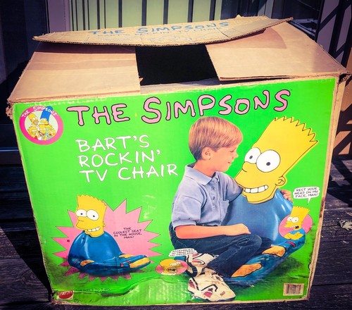 Bart Simpson Rockin TV Chair Simpsons Mattel 1990 RARE Simpson ...