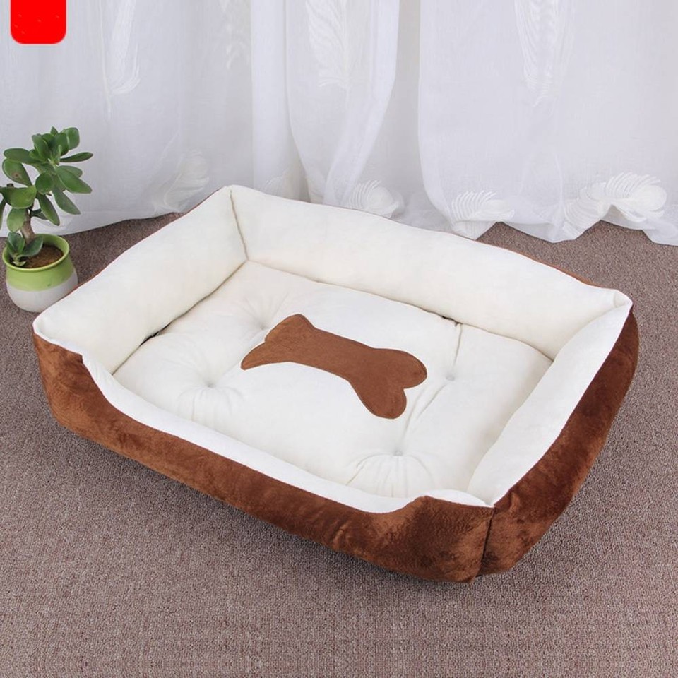 Large Warm Plush Dog Bed Mat Washable Calming Cushion For Pet Puppy For ...