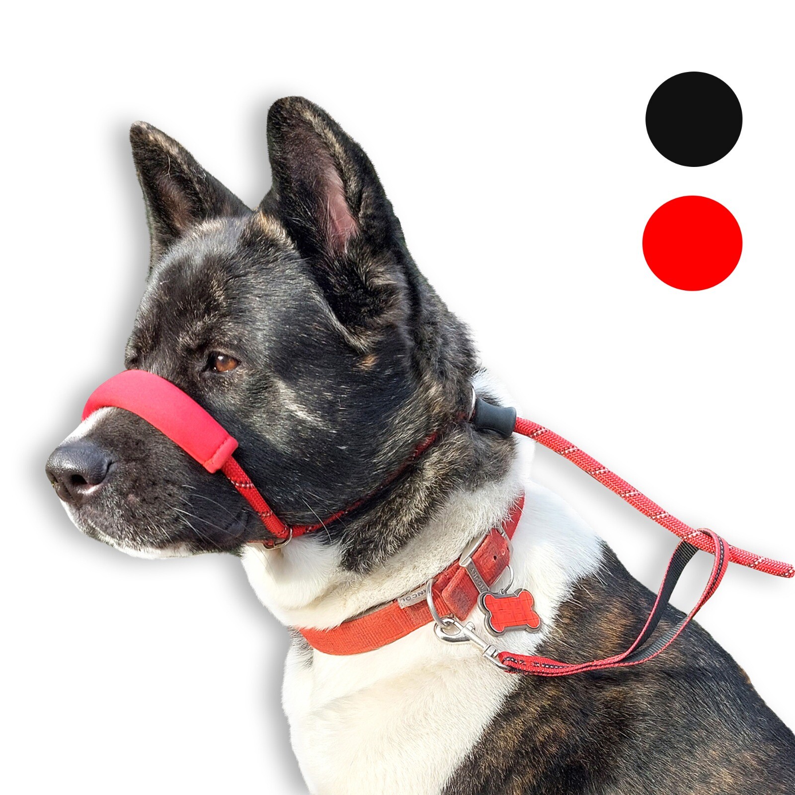 Figure of 8 Dog Lead With Padded Nose Loop-Anti Pull Dog Lead Stop Dog ...