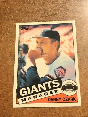1985 Topps Tiffany Baseball # 365 Danny Ozark SF Giants Manager ...