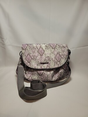 Baggallini Amanda Blush Python Crossbody Bag RFID Washable USED ONCE ...