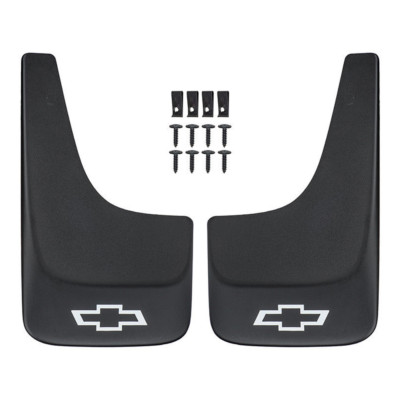 OEM NEW Rear Splash Guard Mud Flaps Black w/Bowtie Logo 01-13 Chevrolet ...