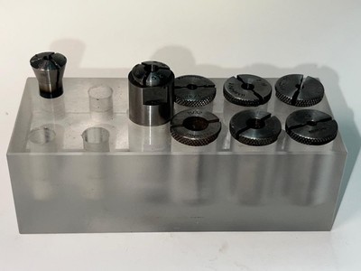 6 Hardinge Drill Bushings + 3/16" & 1/8" Hardinge 1C Collets & Collet ...