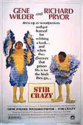 STIR CRAZY MINT ORIGINAL FOLDED 27x41 THEATRICAL MOVIE POSTER 1980 GENE ...