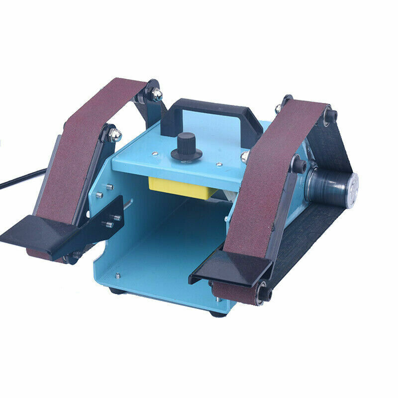 Small Double Shaft Sander Belt Sanding Machine Polishing Sandpaper ...