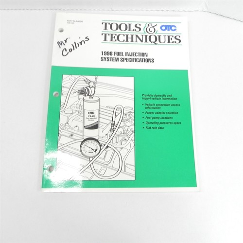 VINTAGE 1966 OTC FUEL INJECTION SYSTEM SPECIFICATION GUIDE BOOK ...