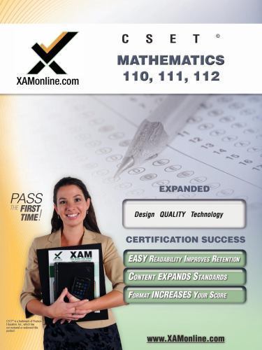 CSET Mathematics 110, 111, 112 : Teacher Certification Exam, Paperback ...