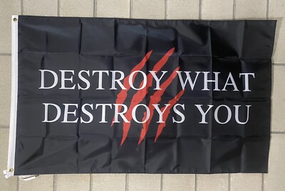 Destroy What Destroys You Flag FREE SHIP Garage Gym Motivation Lifting ...
