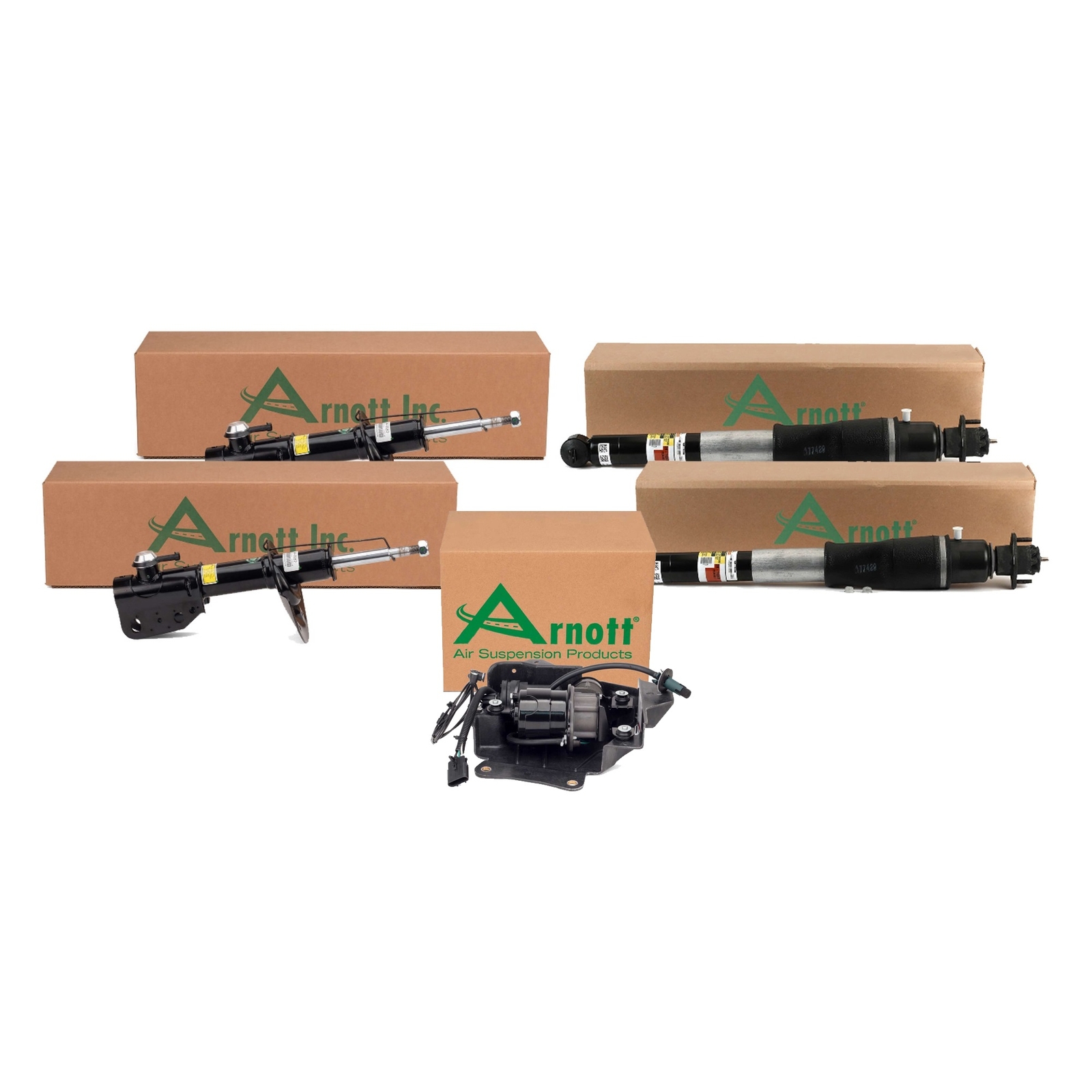 Arnott Front Rear Shocks and Compressor Kit For Cadillac DTS Sport F55 ...