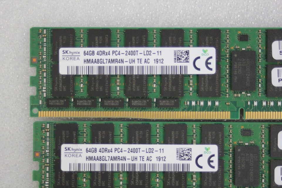 SK hynix 256GB (4x64GB) DDR4-2400T LRDIMM ECC Server RAM HMAA8GL7AMR4N ...