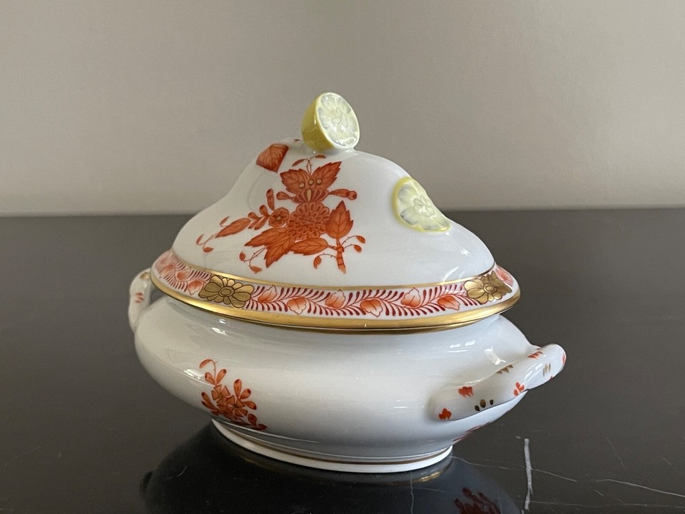 Herend Porcelain Hungary Chinese Bouquet Rust Mini Tureen # 6017/AOG | eBay