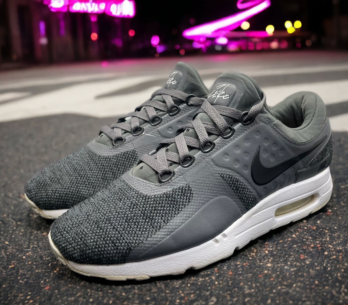 Nike Air Max Zero Shoes Tinker Hatfield 90 95 One Black Grey Nike Air Max Zero Shoes Tinker Hatfield 90 95 One Black Grey