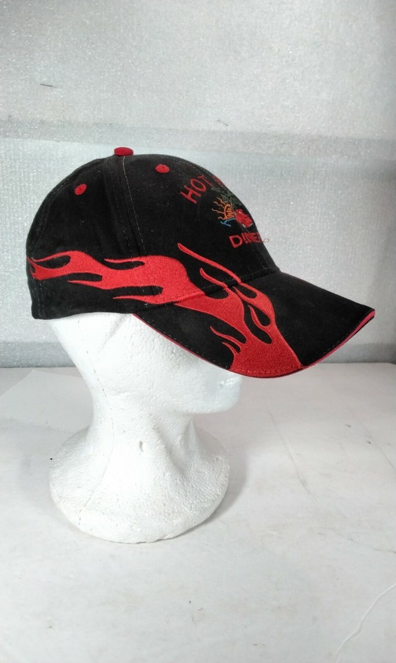 HOT ROD DINER HAT Quality Black/Red adj. embroidered Man Cave HOT ROD ...