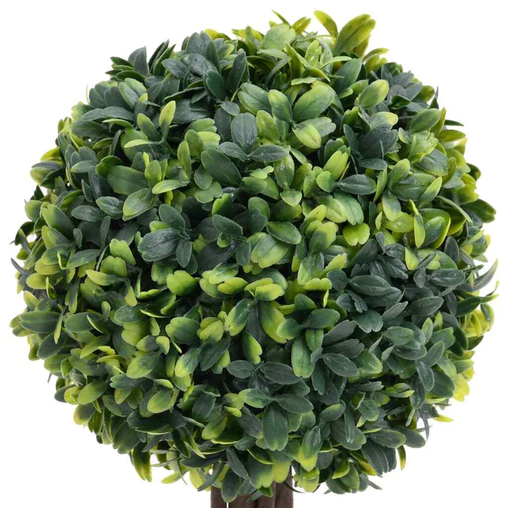 2pcs Set Artificial Boxwood Plants with Pots Ball Fake Plant Decor ...