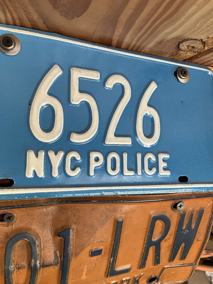 Vintage New York City Police 6526 Police Department License Plate NYPD ...