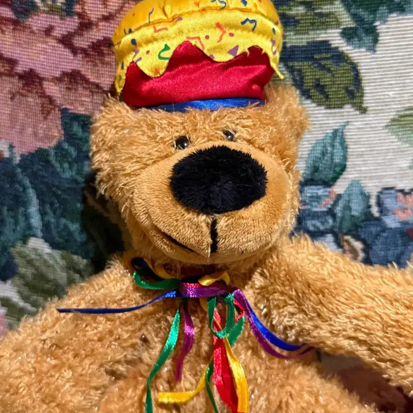 Dan Dee Vintage Bear Teddy Bear with Birthday Cake Hat | eBay UK