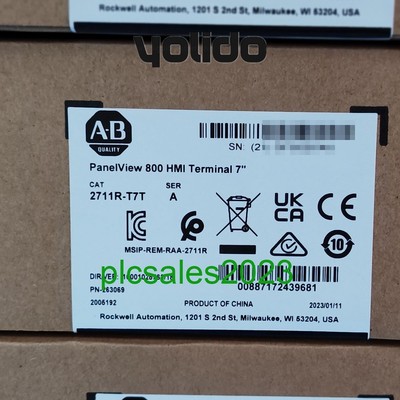 2023 AB 2711R-T7T PANELVIEW 800 7-INCH HMI TERMINAL New Factory Sealed ...