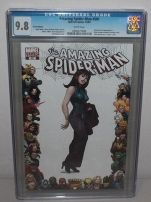 Amazing Spider-Man #601 Variant Edition CGC 9.8 Marvel Frame Cover Case ...