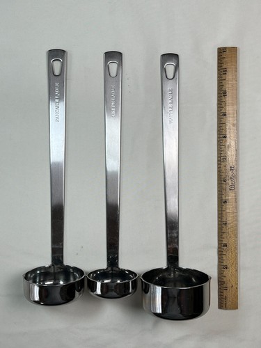 WILLIAMS SONOMA Set of 3 Ladles - 18/10 Stainless Steel - Crepe Pancake ...