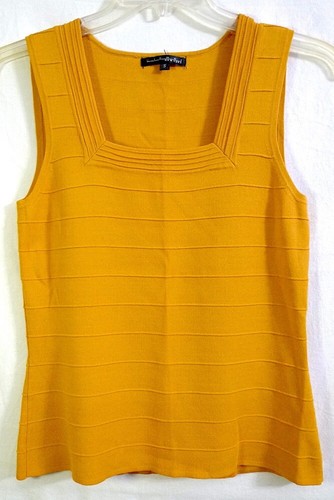 Pierri New York Dark Yellow Sleeveless Knit Top size Medium | eBay
