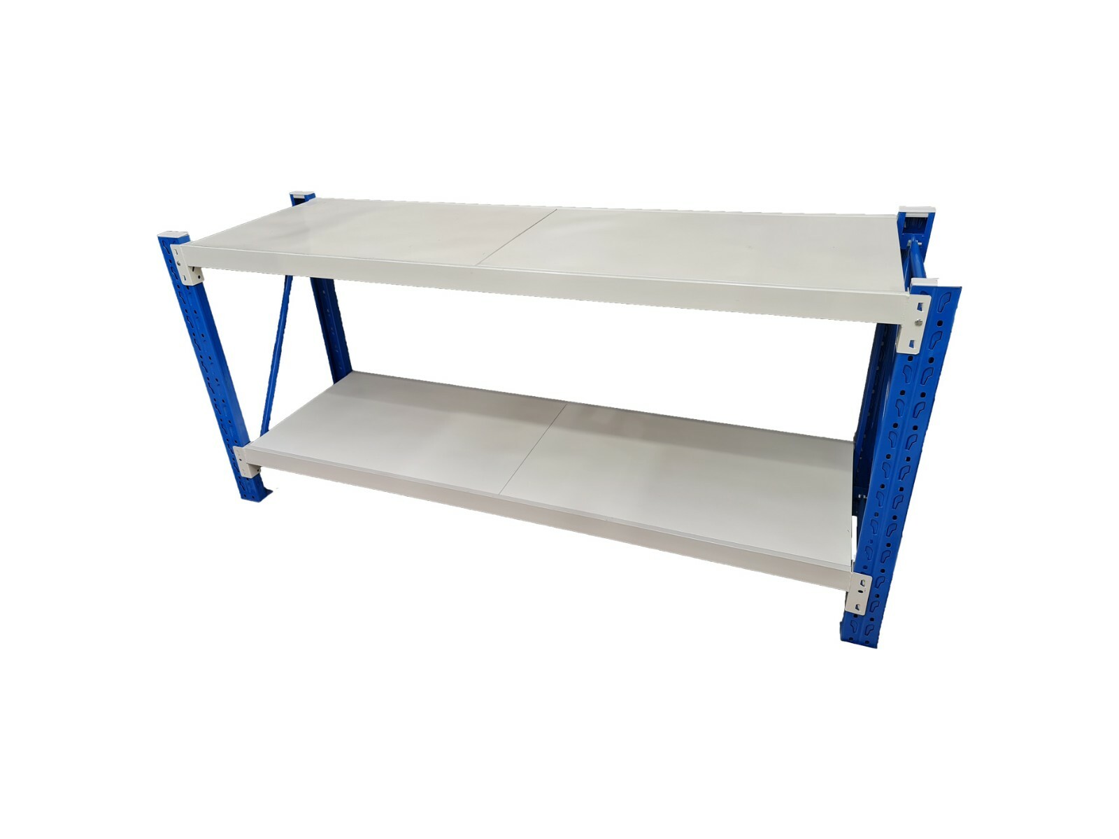 2M Metal Steel Garage Warehouse Rack Workbench Shelving Work Bench ...