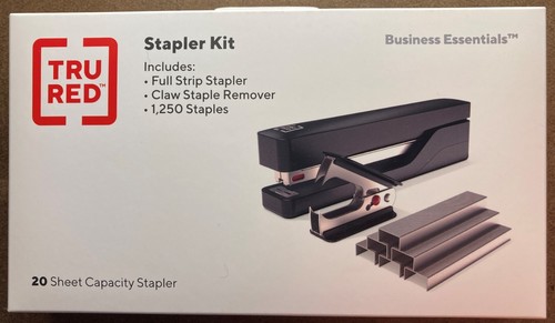 TRU RED Stapler kit #58081. Includes: 20 sheet stapler, staple remover, staples | eBay