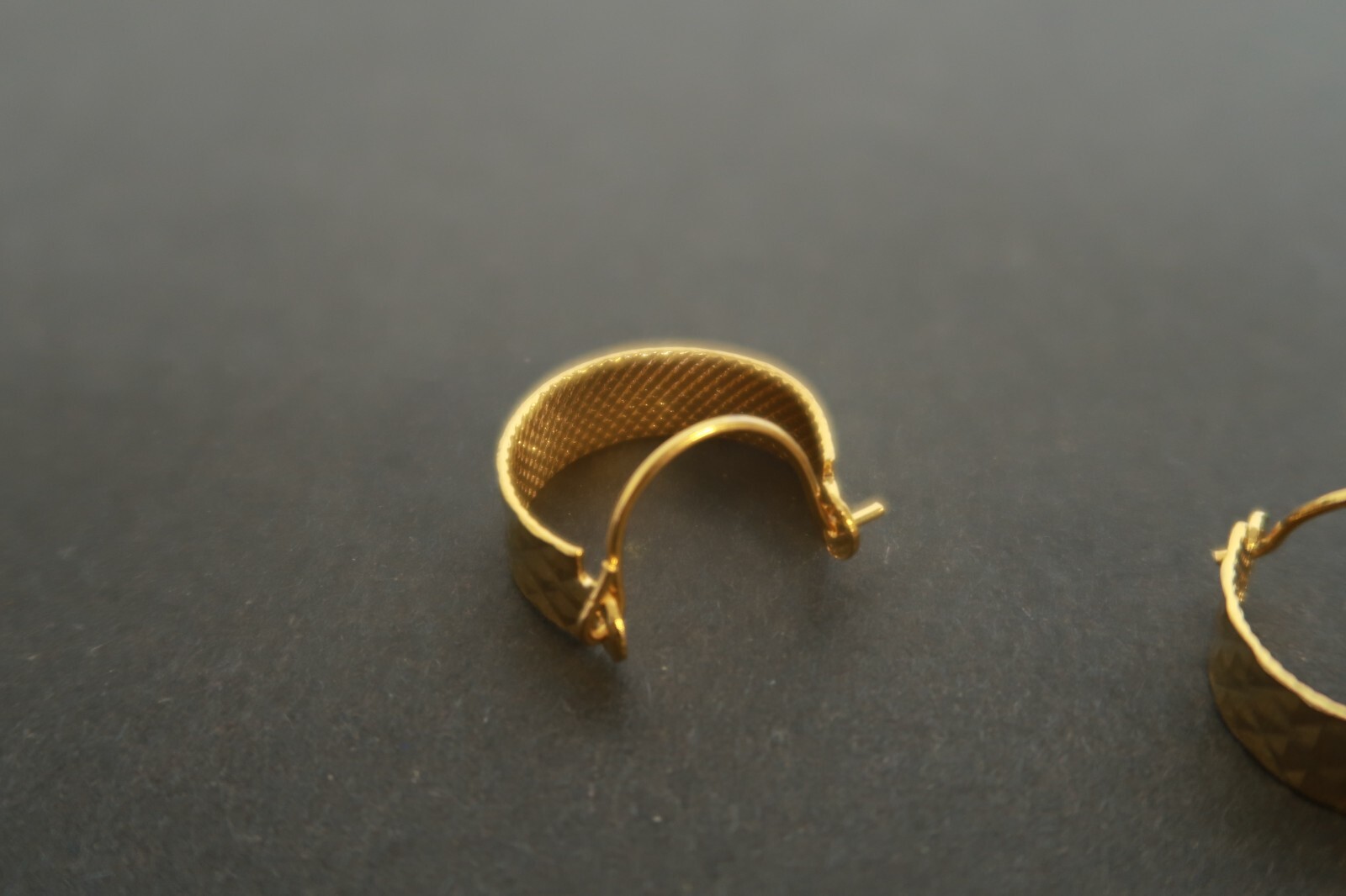 Gold Colored Half Round Clip On Small Spike Shape Women's Earrings ...