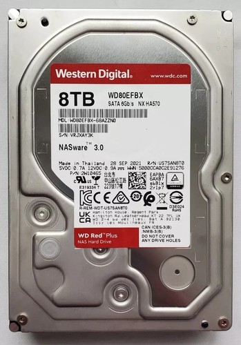 Western Digital 8TB, Internal, 3.5 inch (WD80EFBX) Hard Drive ...