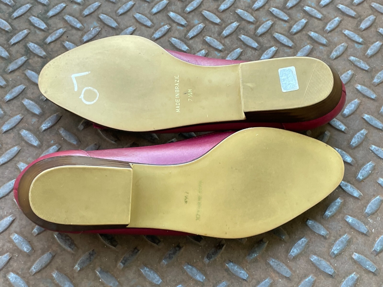 Joyce Women Shoes Flat Purple Leather Upper Slip On Size 7.5M Made in ...