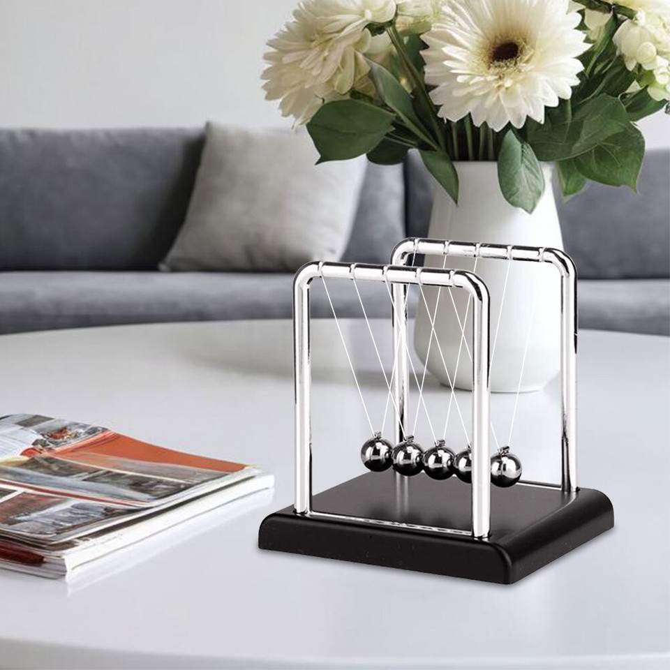 Newtons Cradle Balance Balls Physics Science Pendulum Desk Toy Home ...