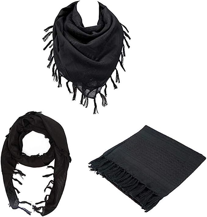 Multifunctional Shemagh Head Scarf - 100% Cotton Keffiyeh Arab Desert ...