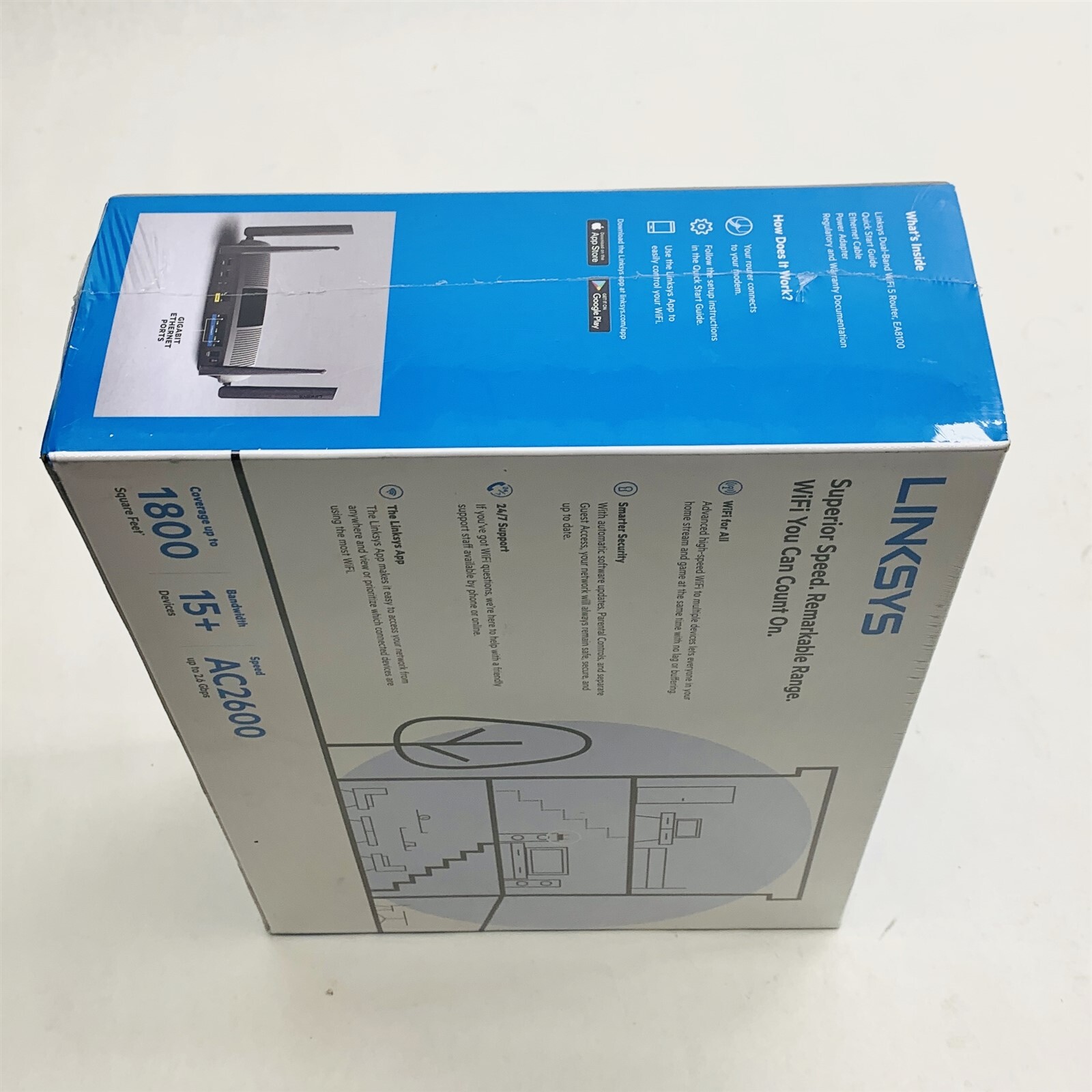 Linksys EA8100 Max-Stream AC2600 Dual Band MU-MIMO Gigabit WiFi 5 ...