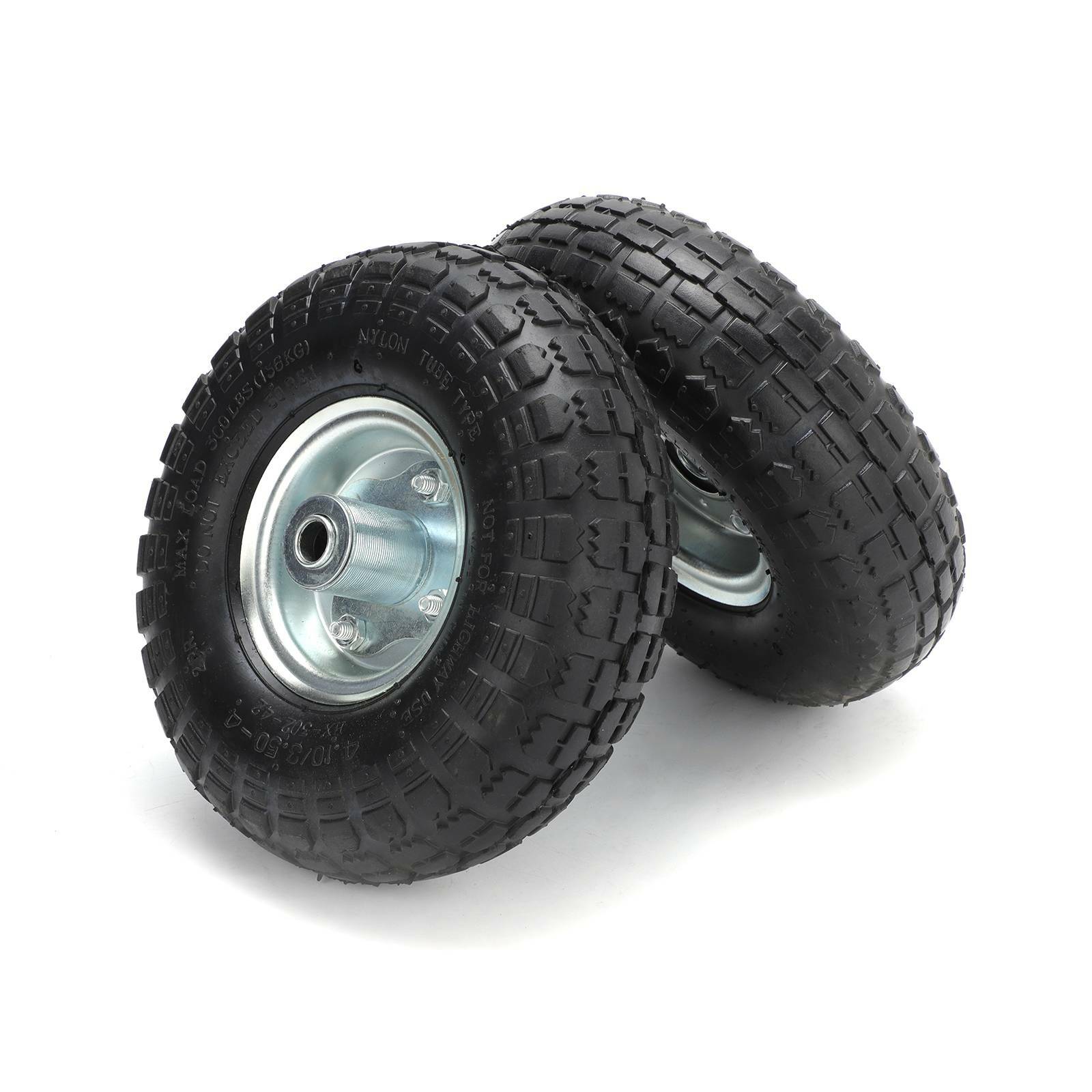 2 x 10" PNEUMATIC SACK TRUCK TROLLEY WHEEL BARROW TYRE TYRES WHEELS UK ...