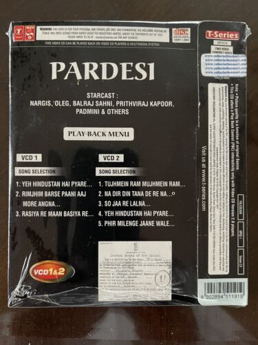 Bollywood Hindi Movie VCD Pardesi 1957 Indo-Soviet Coproduction by K A ...