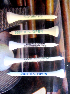 vtg - 5 Golf Tee Lot - U.S. Open - 1989 1990 2005 2008 2011 - USGA ...