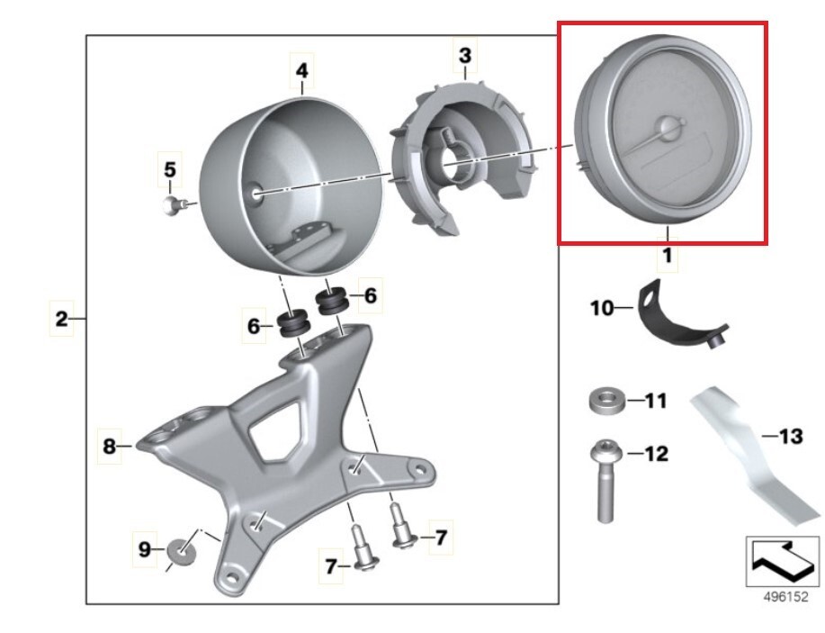 BMW Motorrad Genuine K21 K22 K23 R Nine T Tachometer Pure Scrambler ...