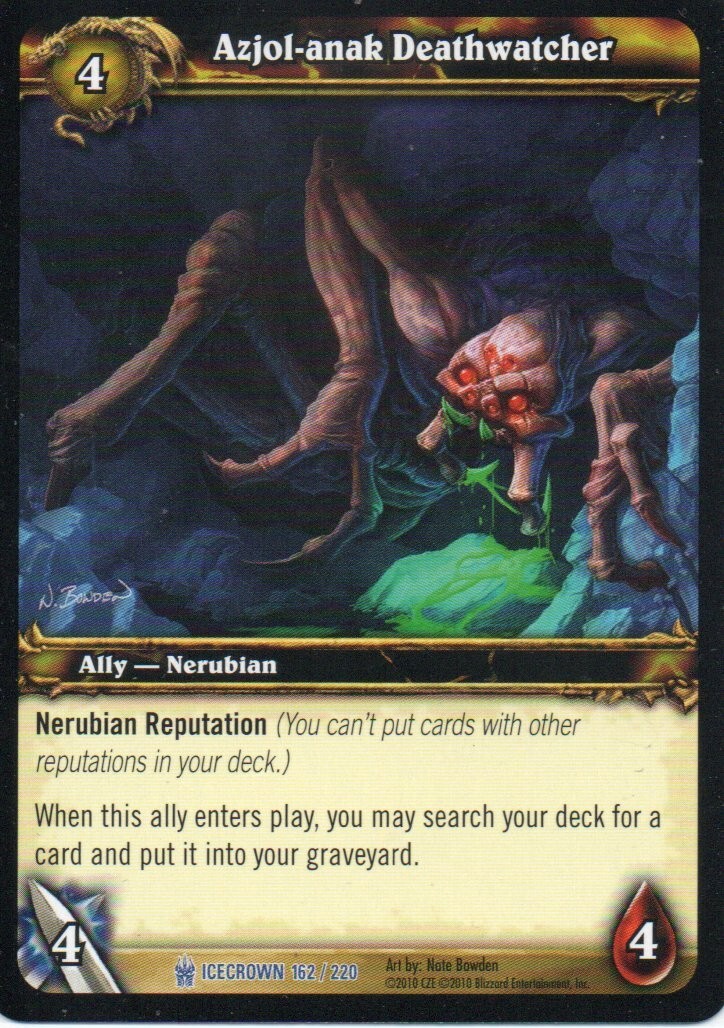 World of Warcraft TCG - Scourgewar - Azjol-anak Deathwatcher #162 Rare ...