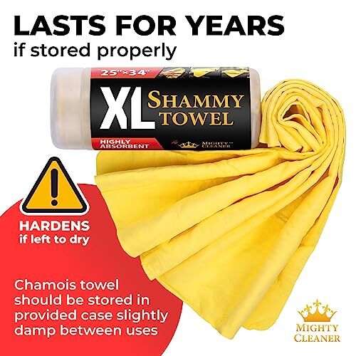 Premium Xl Shammy Towel For Car 2pk 34 x25 Super Absorbent Chamois ...