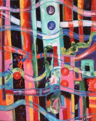 LARGE CONTEMPORARY ORIGINAL MODERN ABSTRACT CANVAS PAINTING ART Dan Byl ...