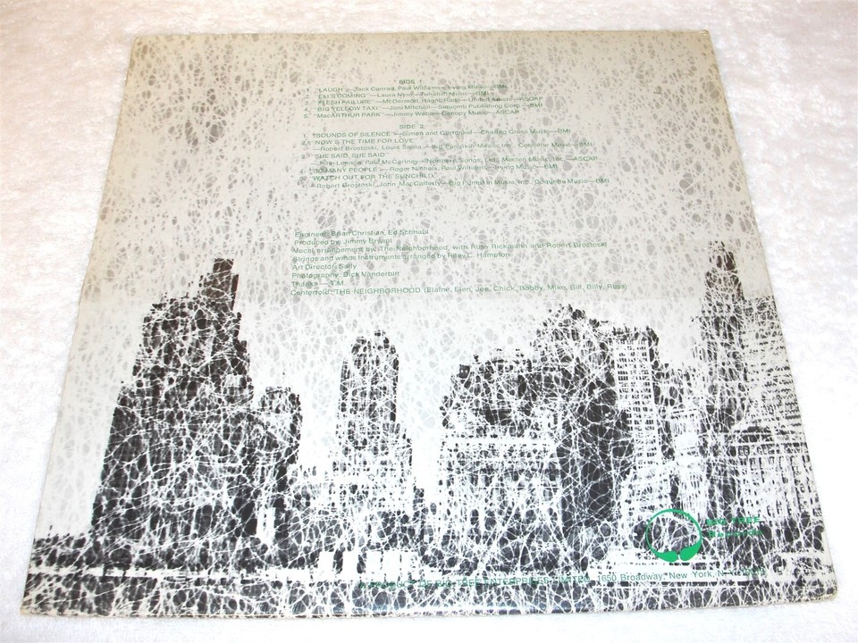 Neighborhood, The "Debut" 1970 Psych/Rock LP, SEALED!, Original Big ...