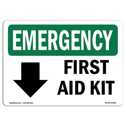 OSHA First Aid Kit Sign | Vinyl Label Decal Protect Business Site ...
